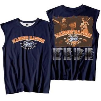 Generic Maddox Batson Live Worldwide Tour Débardeur sans manches Unisexe Décontracté Vêtements de sport en plein air, bleu marine, XXL