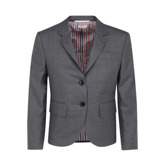 Thom Browne M&eacute;lange Woll-Einreiher-Blazer - - Jackets - Damen - Grau - 2XL