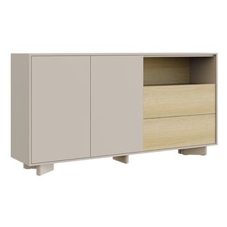 Selsey Kommode 156 cm Kaschmir Eiche Vicenza - Moderne Kommode mit 2 Schubladen und 2 T&uuml;ren, Kommode Holz f&uuml;rs Wohn- und Schlafzimmer, breites Sideboard M&ouml;be