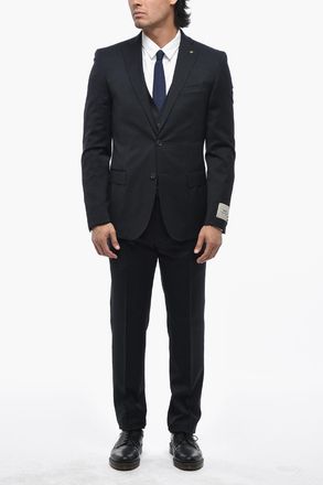 Corneliani CC COLLECTION 3-Teiliger Anzug Aus Schurwolle Mit Klassischem Revers Corneliani