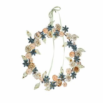 Loberon Kranz Littleton, von Hand Gearbeitet, Romantisch & Filigran, Detailreich Gestaltet, Vintage-Look, Leicht Rostiges Antik-Finish, Dekoration, Eisen, bun