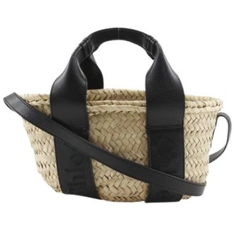 Chlo&eacute; Pre-owned Sense Small Basket Raffia Small Handbag - - Pre-owned - Damen - Beige - ONE SIZE