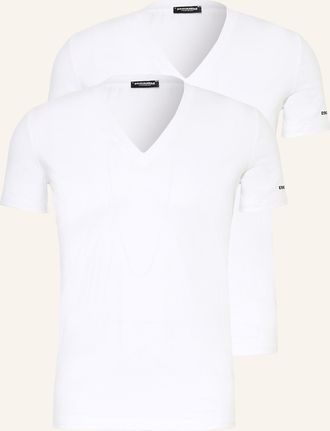 Dsquared2 V-Shirt weiss