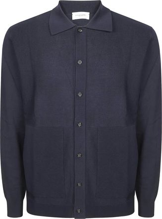 Paolo Pecora Homme, Pulls, Bleu, Taille: L Giubbotto in Maglia Double