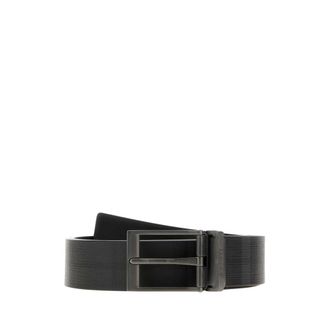 Burberry Wendbarer G&uuml;rtel aus bedrucktem Canvas mit Karomuster - - Accessories - Herren - Schwarzk - 90 CM