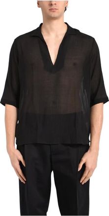 Tagliatore Homme, Chemises, Noir, Taille: 4XL Short Sleeve Shirt