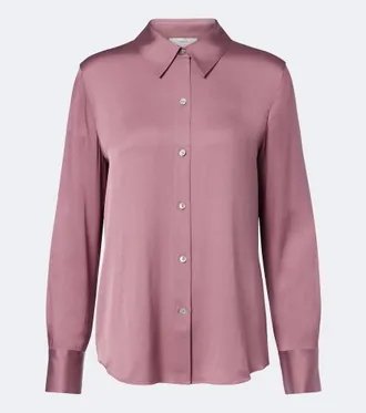 Vince Chemise en soie m&eacute;lang&eacute;e