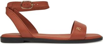 Tommy Hilfiger Sandalen Ankle Strap Leather Sandal FW0FW08422 Braun