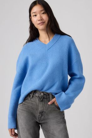 Levi's Supersoft V Neck Sweater - Femme - Bleu / Parisian Blue - XS
