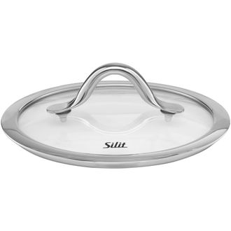 Silit Vitaliano Topfdeckel 18 cm, Glasdeckel mit Metallgriff, hitzebest&auml;ndiges Glas