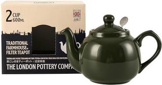 London Pottery Farmhouse Th&eacute;i&egrave;re avec infuseur en c&eacute;ramique Vert 600 ml