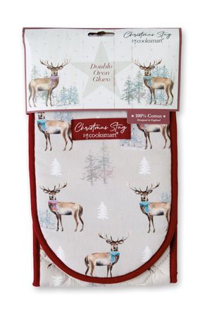 Cooksmart Doppelte Ofenhandschuhe, hitzebest&auml;ndig, moderner Ofenhandschuh und Topflappen f&uuml;r die Hausmannskost - Englische Wiesen