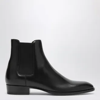 Saint Laurent Wyatt Chelsea-Stiefeletten schwarz aus Kalbsleder