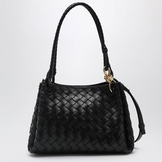 Bottega Veneta Mittelgro&szlig;e schwarze Parachute Tasche