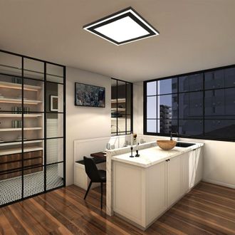 Globo Lighting Plafonnier plafonnier led salon lumière cristaux métal salle à manger lampe