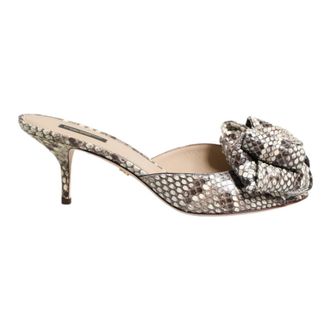 Dolce & Gabbana Multicolor Bow Leder Peep Toe Mules - - Shoes - Damen - Mehrfarbig - 36 EU