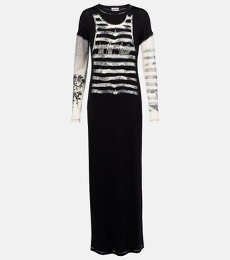 Jean Paul Gaultier Bedrucktes Maxikleid aus Jersey