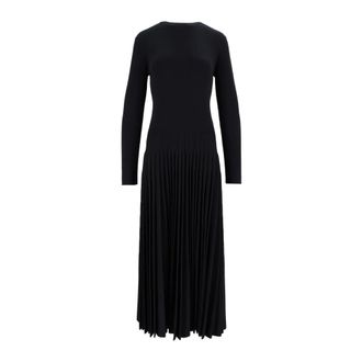 Fabiana Filippi Femme, Robes, Bleu, Taille: 36 FR Robe &agrave; manches longues avec jupe pliss&eacute;e