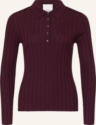 Allude Allude Strick-Poloshirt rot