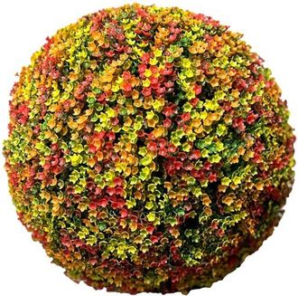 Tenax Foliage Bloom Ø 38 cm Mehrfarbig, Kunstpflanze in Kugelform mit kleinen bunten Blüten, Dekokugel für Haus- und Gartendekoration, Innen- und Außenberei