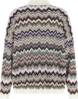Missoni Zigzag Intarsia Wool-Viscose Polo Shirt - Multicolor