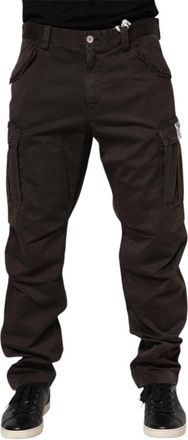 Dolce & Gabbana Homme, Pantalons, Brun, Taille: L Pantalon Cargo Casual en Coton Marron