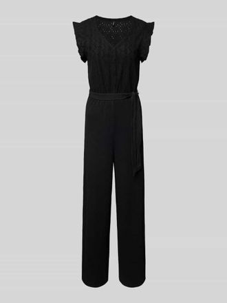 Only Regular Fit Jumpsuit mit Lochstickerei Modell LELISA