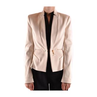 Elisabetta Franchi Femme, Vestes, Blanc, Taille: 44 FR Blazer Blanc Uni Printemps/&Eacute;t&eacute;