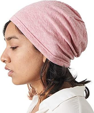 Charm by Casualbox Bonnet Chapeau Homme en Coton Bio - Beanie Femme Chimio en Tricot Tombant Chaud Toutes Saisons Made in Japan Medium Rouge