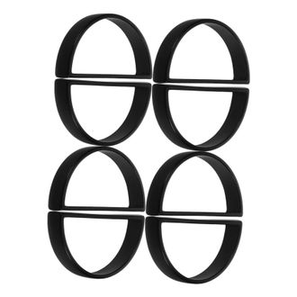 Soimiss 8 St&uuml;ck Teiliges Serviettenringe D F&ouml;rmig Halbkreis Poliert Schwarz Moderner Napkin Holder f&uuml;r Tischdekoration Hochzeit B&uuml;ro Outdoor Vielseitig Kompak