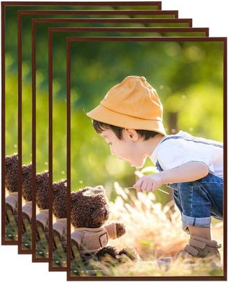 vidaXL Vidaxl - Bilderrahmen Collage 5 Stk. für Wand Tisch Bronze 70x90 cm mdf