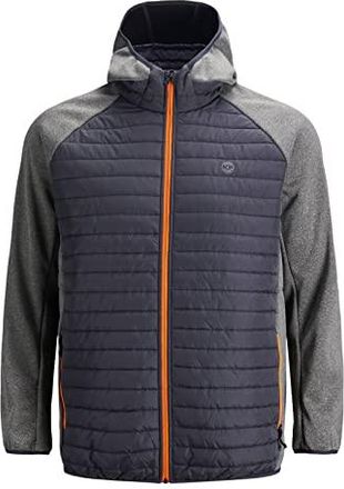 Jack & Jones Jack & Jones Plus Homme Jjemulti Quilted Ps Noos Jacket, Grey Melange /, 3XL Grande taille EU
