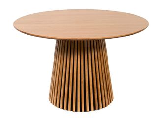 Vente-Unique Runder Esstisch f&uuml;r 4 Personen - Eichenfurnier - Natur - CARMIZA