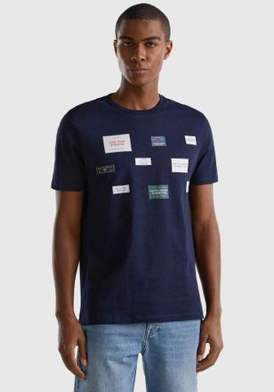 Benetton T-Shirt mit Markenlabel