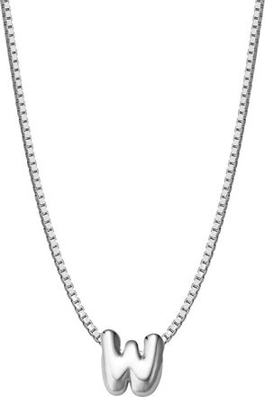 Glanzst&uuml;cke M&uuml;nchen Halskette - Sterling Silber Halskette Buchstabe W - Gr. unisize - in Silber - f&uuml;r Damen