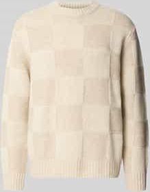 Les Deux Strickpullover mit geripptem Rundhalsausschnitt