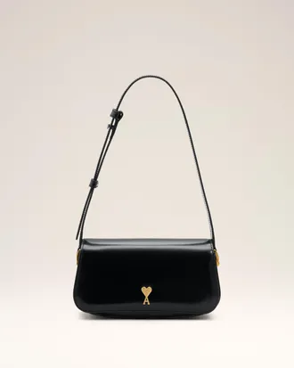 Ami Sac Port&eacute; Epaule Paris Paris Noir en Cuir De Veau Noir - TU - Unisex