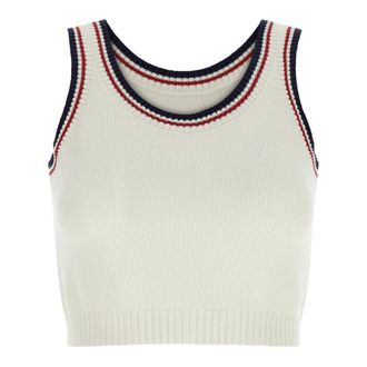 Brunello Cucinelli Strick-Crop-Top - - Tops - Damen - Wei&szlig; - XS