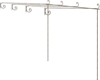 vidaXL Pergola de jardin Marron antique 4x3x2,5 m Fer Vidaxl