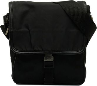 Prada Hobo Bags - Tessuto Buckle Messenger Bag - Gr. unisize - in Schwarz - f&uuml;r Damen