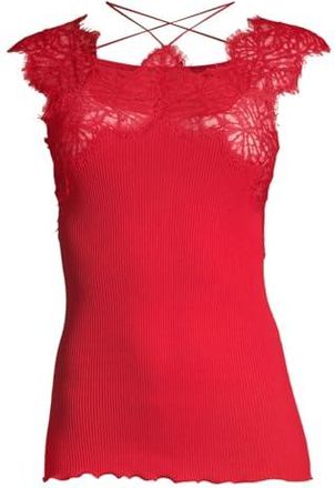 Oscalito Top en Fil dEcosse et Dentelle Rouge - Taille - 4