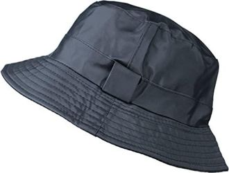 Toutacoo Bob de Pluie Aspect Nylon, Chapeau de Pluie (Polaire Bleu) Taille M/L 58-59 cm