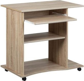 Altobuy List - Meuble Informatique sur roulettes Aspect Bois