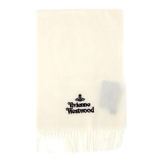 Vivienne Westwood Femme, Accessoires, Blanc, Taille: ONE Size &Eacute;charpe Orb Brod&eacute;