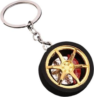 Generic Porte-clés de pneu de voiture, pièces de voiture - Porte-clés de pièces de voiture, porte-clés de jante de voiture | Porte-clés de simulation de pneu,