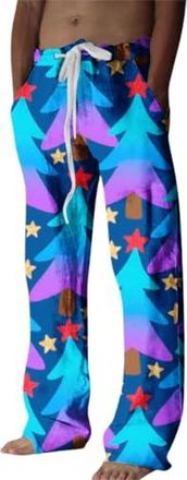 Generic Pantalon dentra&icirc;nement en coton et lin pour homme - Style d&eacute;contract&eacute; - Avec poche - Grande taille, Mr2, XXL