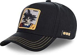 Capslab Casquette Homme & Femme Dragon Ball Z, Casquette Baseball, Sangoku, Athlétique et Original, Noir, Orange, Gris, Taille TU
