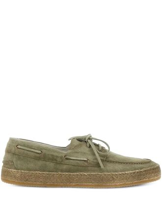 Corvari mocassins 1933 en daim - Vert