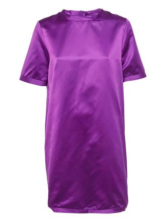 Burberry robe courte &agrave; fermeture zipp&eacute;e - Violet