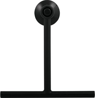 Spirella Duschabzieher Badezimmerwischer Bad-und Duschwischer mit Saugnapf Wandaufhänger-Kunststoff-22x23cm-Schwarz, Black, Unique